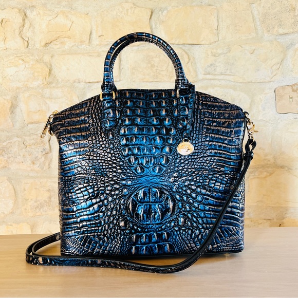 Brahmin | Bags | Brahmin Lazuli Large Duxbury Satchel Genuine Leather ...